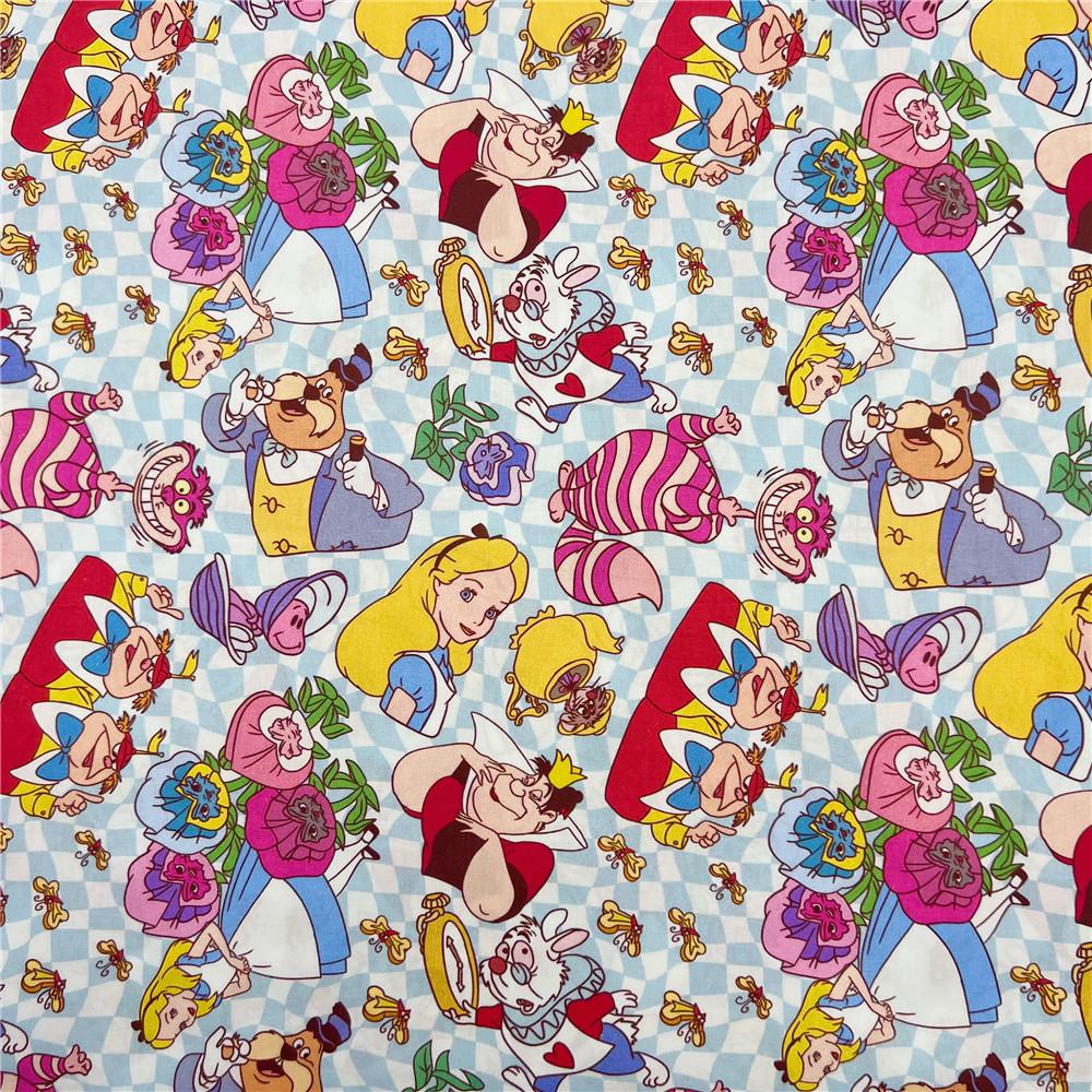 Caroon Disney Fabric Cotton Fabric Poplin Sewing Cloth by Half Yard 100 ...