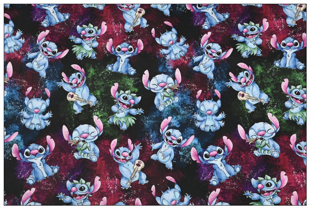 Disney Lilo&stitch Fabric Fabrics Printed Plain Sewing Cloth by Half ...