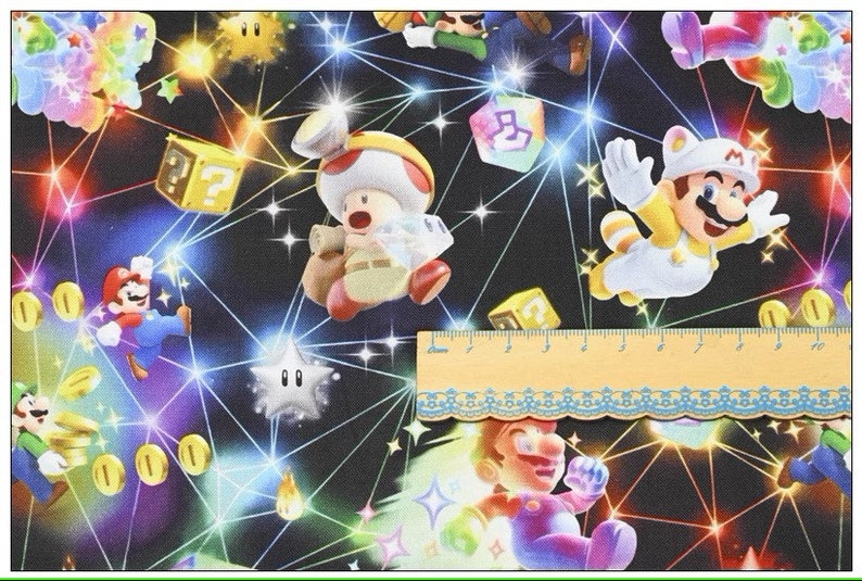 Super Mario Fabric Mario and Friends Fabric Water Pipe Fabrics Printed ...