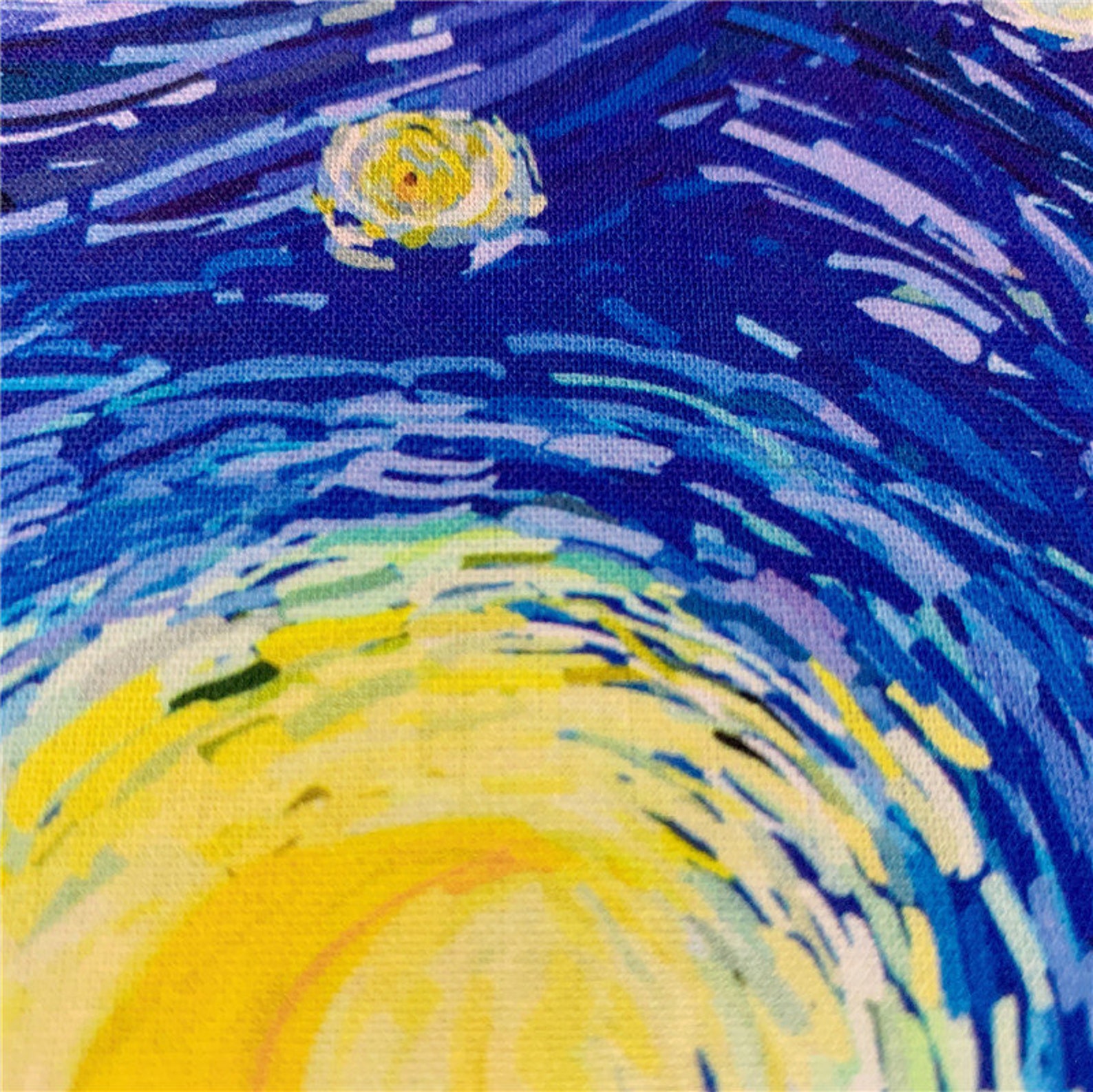 Cotton Fabric World Masterpiece Starry Sky Moon Night Sewing Cloth ...