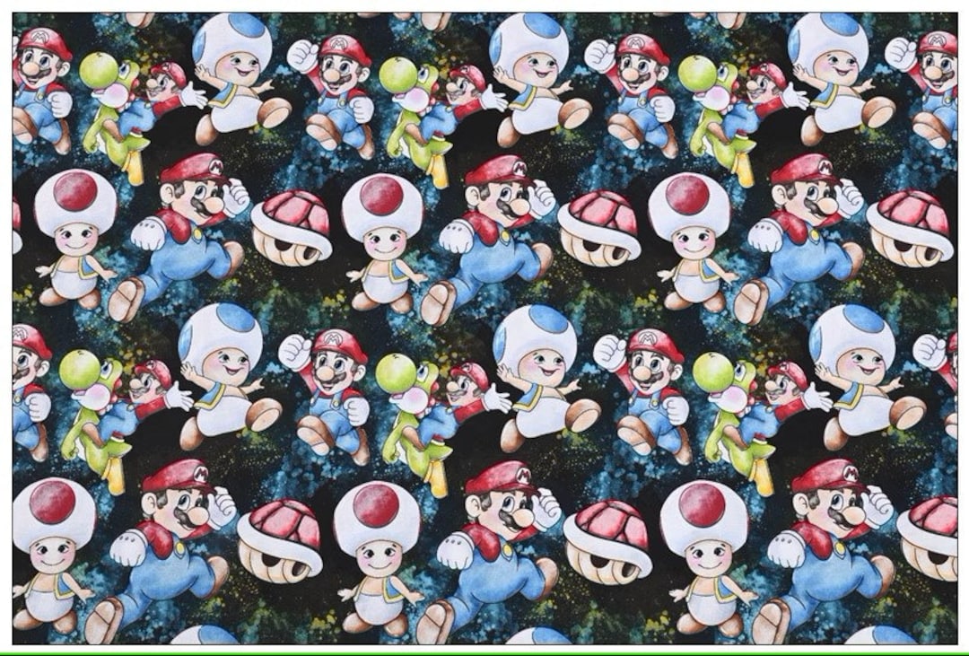 Super Mario Fabric Mario and Friends Fabric Water Pipe Fabrics Printed ...