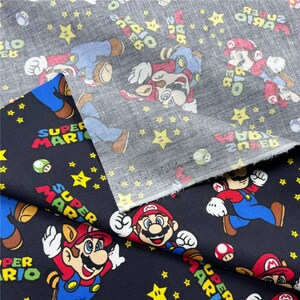 Caroon Super Mario Bros. Fabric Cotton Fabric Printed Plain Sewing ...