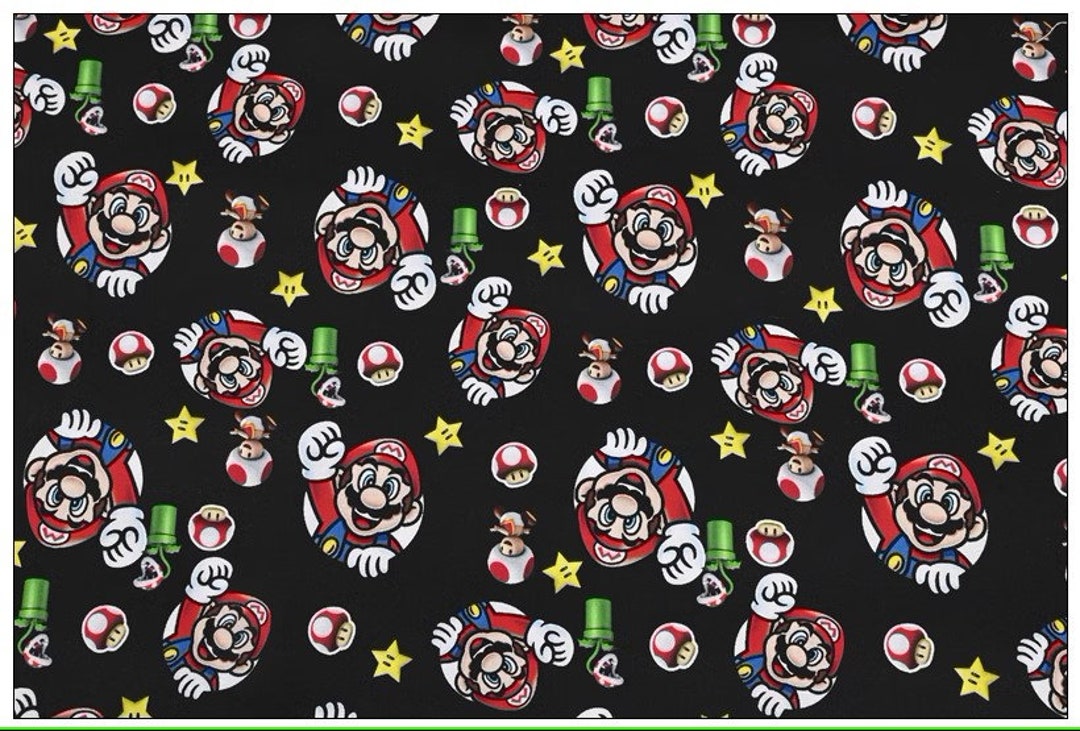 Super Mario Fabric Mario and Friends Fabric Water Pipe Fabrics Printed ...