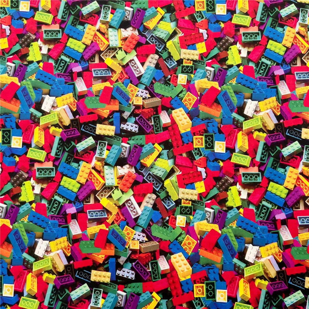 Building Blocks Fabric Toy Brick Fabric Cotton Fabric Printed Plain ...