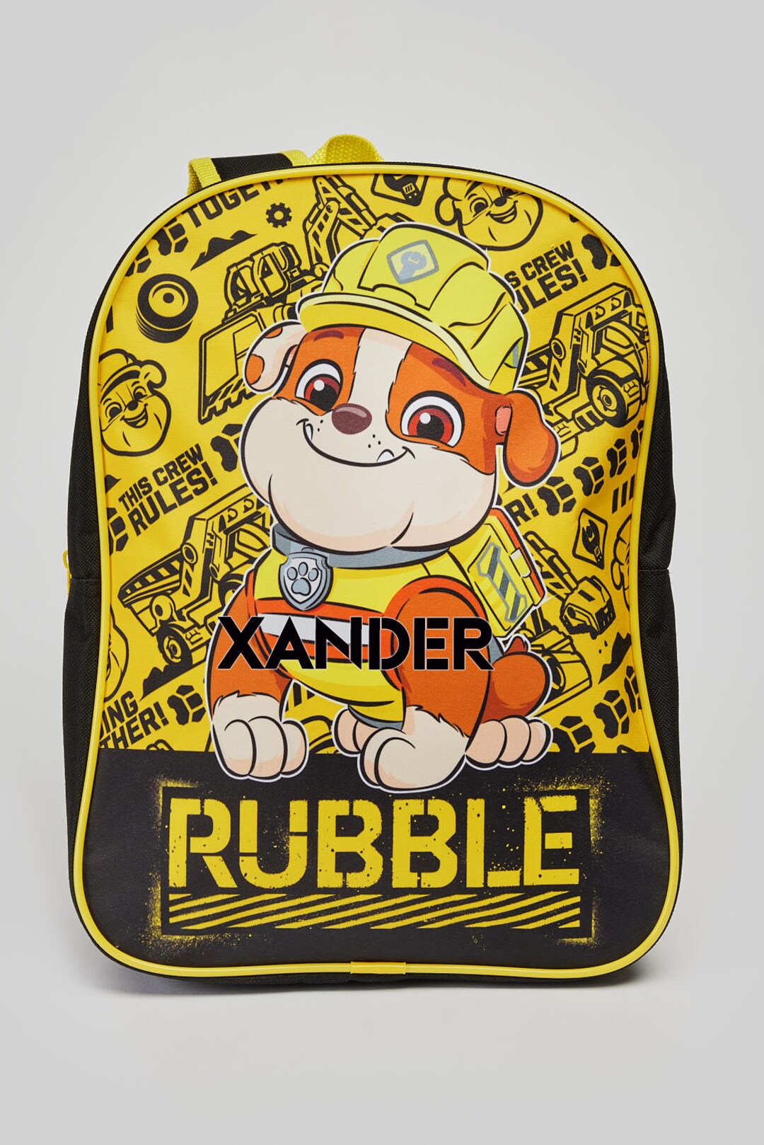 Personalised Paw Patrol Rubble & Crew Kids Official Backpack, Back to ...