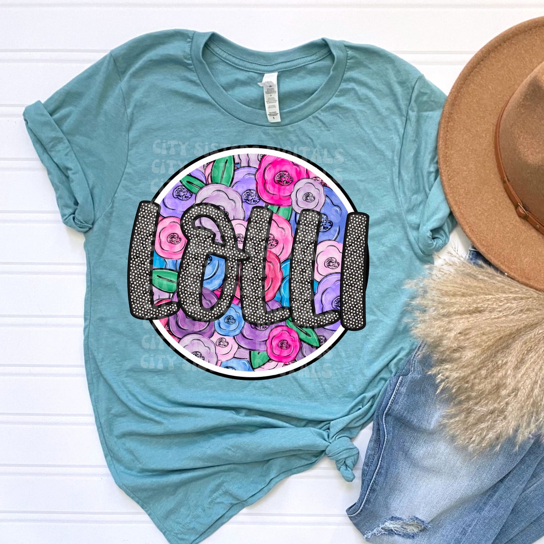 LOLLI Png, Floral Lolli Png, Faux Embroidery Lolli Png, Lolli Digital ...
