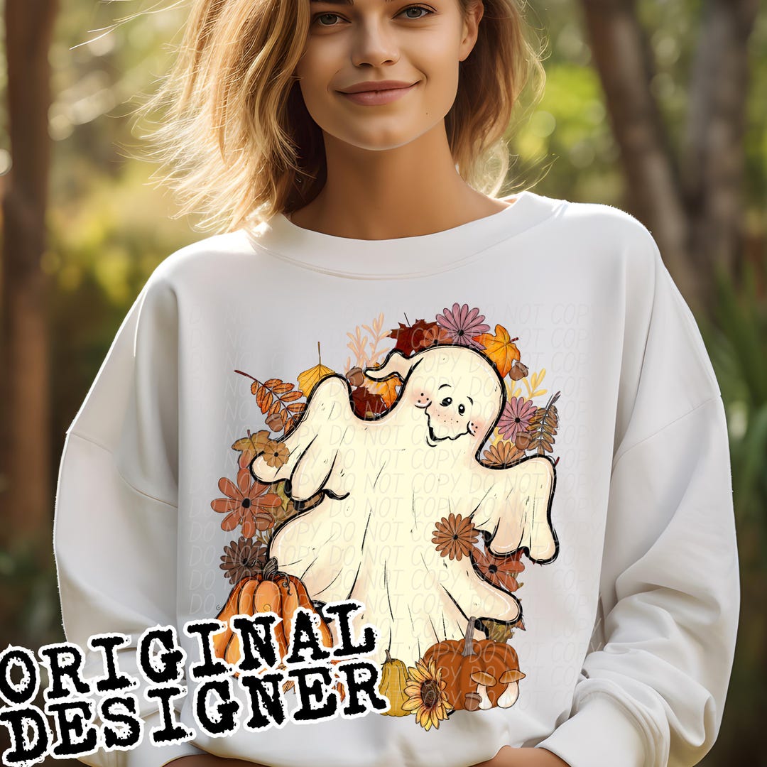 BOHO HALLOWEEN GHOST Png, Halloween Png, Cute Ghost, Fall Png, Pumpkins ...