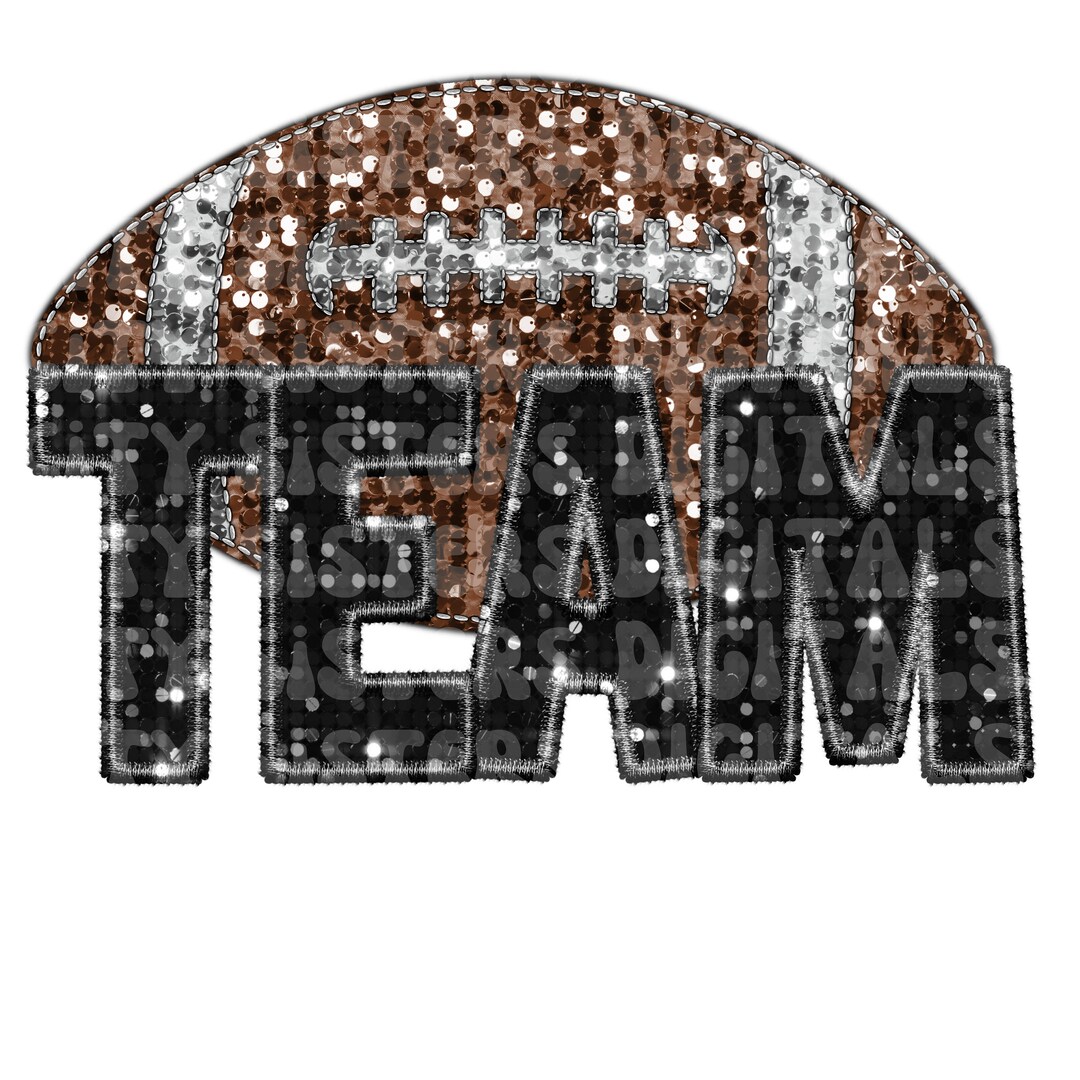 CUSTOM GLITTER SPORTS Team or Name, Football, Soccer, Basketball ...