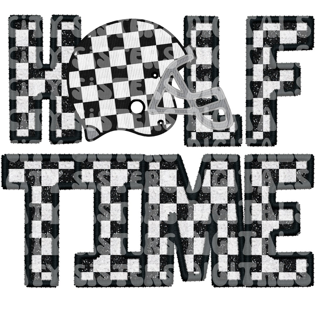 RETRO HALF TIME Png, Football Png, Checker Football Png, Both Teams ...