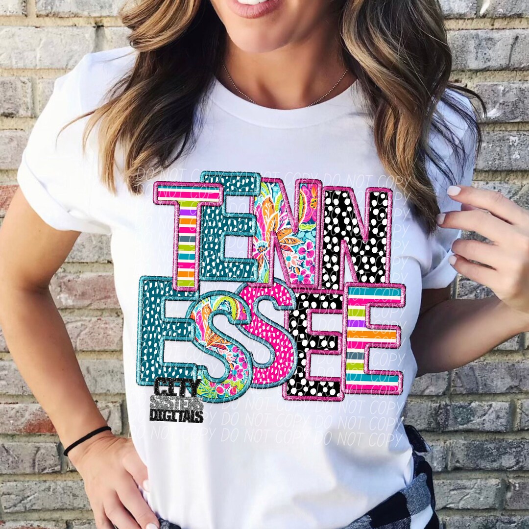 TENNESSEE Png, Faux Embroidery Tennessee Png, State Png, Tennessee ...