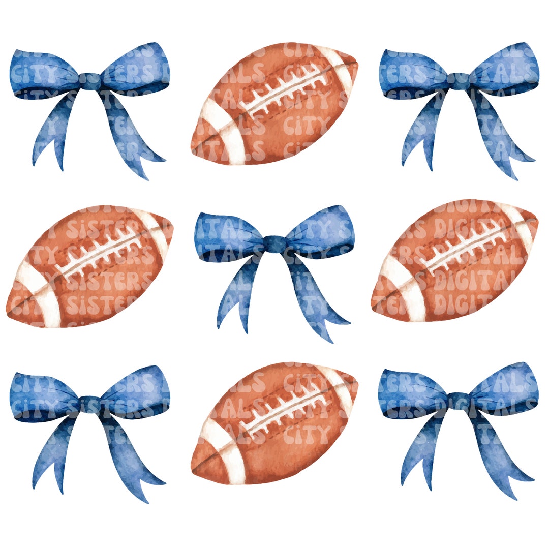 COQUETTE FOOTBALL BOWS Png, Football Bow Png, Football Png, Coquette ...