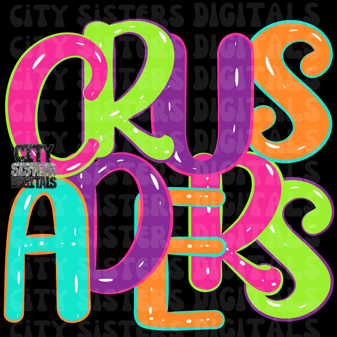 NEON CRUSADERS Png, Crusaders Digital Sublimation & Dtf, Bright ...