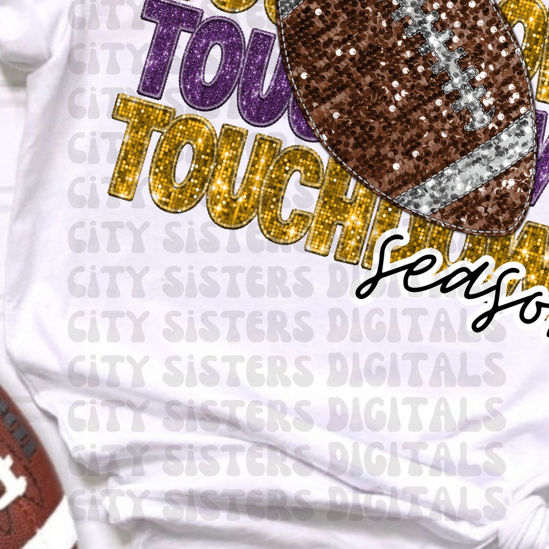 Purple and Gold Football Touchdown Season PNG (digital File) - Etsy