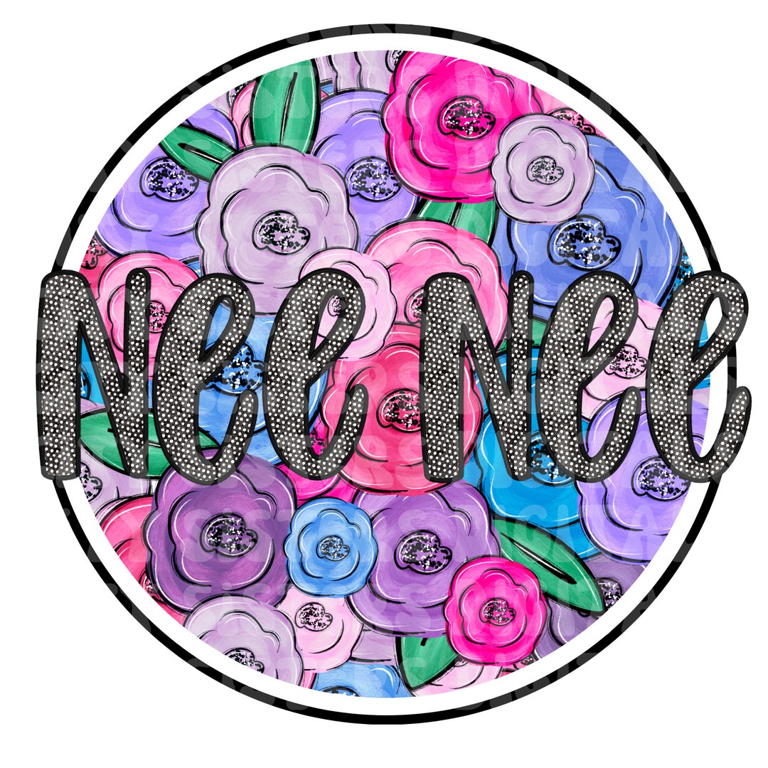 Floral Nee Nee PNG: Faux Embroidery Design (digital Download) - Etsy
