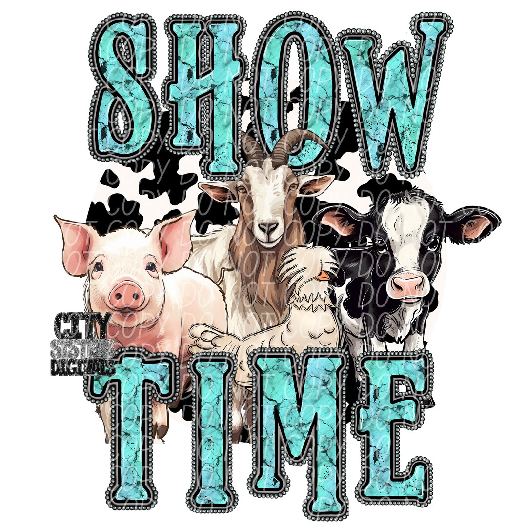 Show Time PNG: County Fair Animals Sublimation Design (digital Download ...