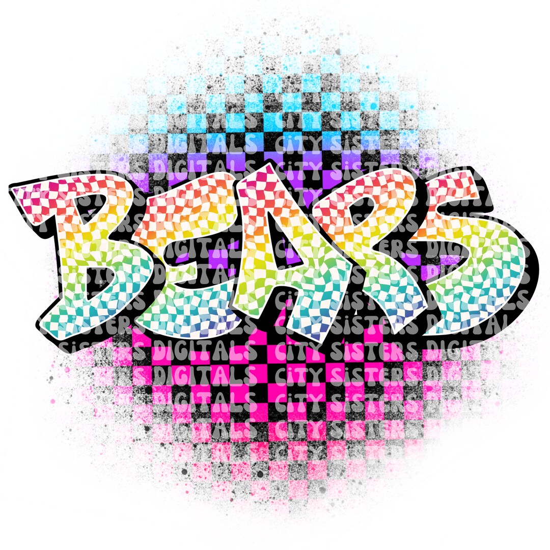 BEARS Png, Retro Bears Png, 80's Png, 80's Bears Digital Download ...