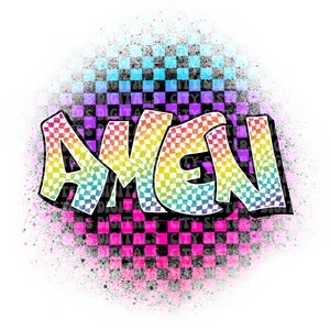 Retro '80s Amen PNG: Christian Digital Download - Etsy