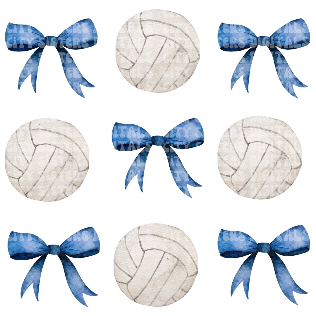 Coquette Volleyball Bows PNG: Sports Design (digital Download) - Etsy