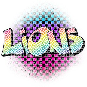 LIONS Png, Retro Lions Png, 80's Png, 80's Lions Digital Download ...