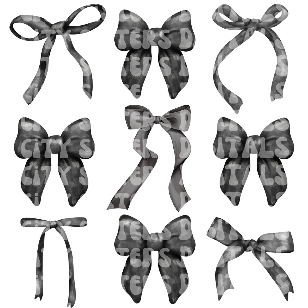 COQUETTE BLACK BOW Png, Black Bows Png, Coquette Png, Coquette Digital ...