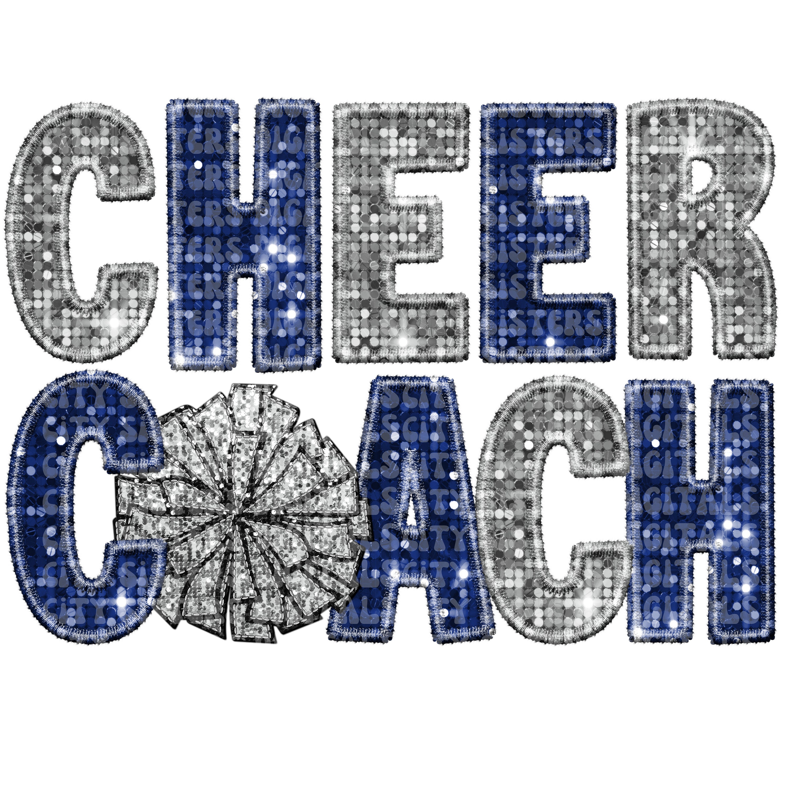 CHEER COACH Faux GLITTER Png Cheerleading Faux Glitter Png - Etsy
