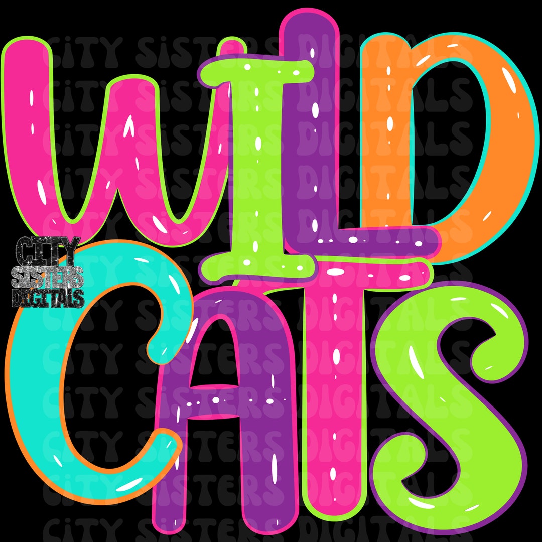 NEON WILDCATS Png, Wildcats Digital Sublimation & Dtf, Bright Wildcats ...