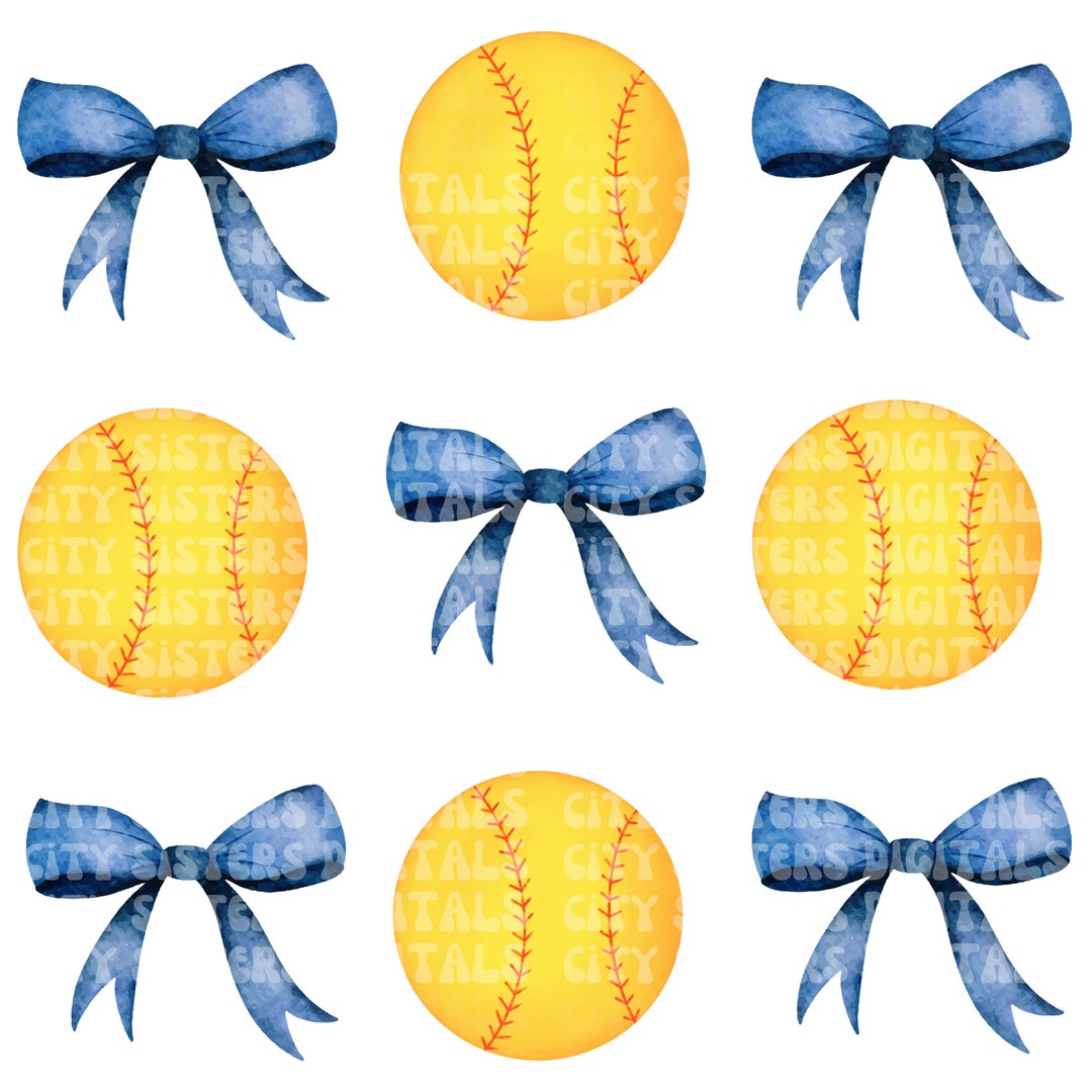 COQUETTE SOFTBALL BOWS Png, Softball Bow Png, Softball Png, Coquette ...
