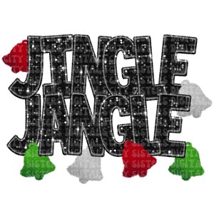 JINGLE JANGLE Png, Tinsel Jingle Jangle Png, Faux Tinsel, Christmas ...