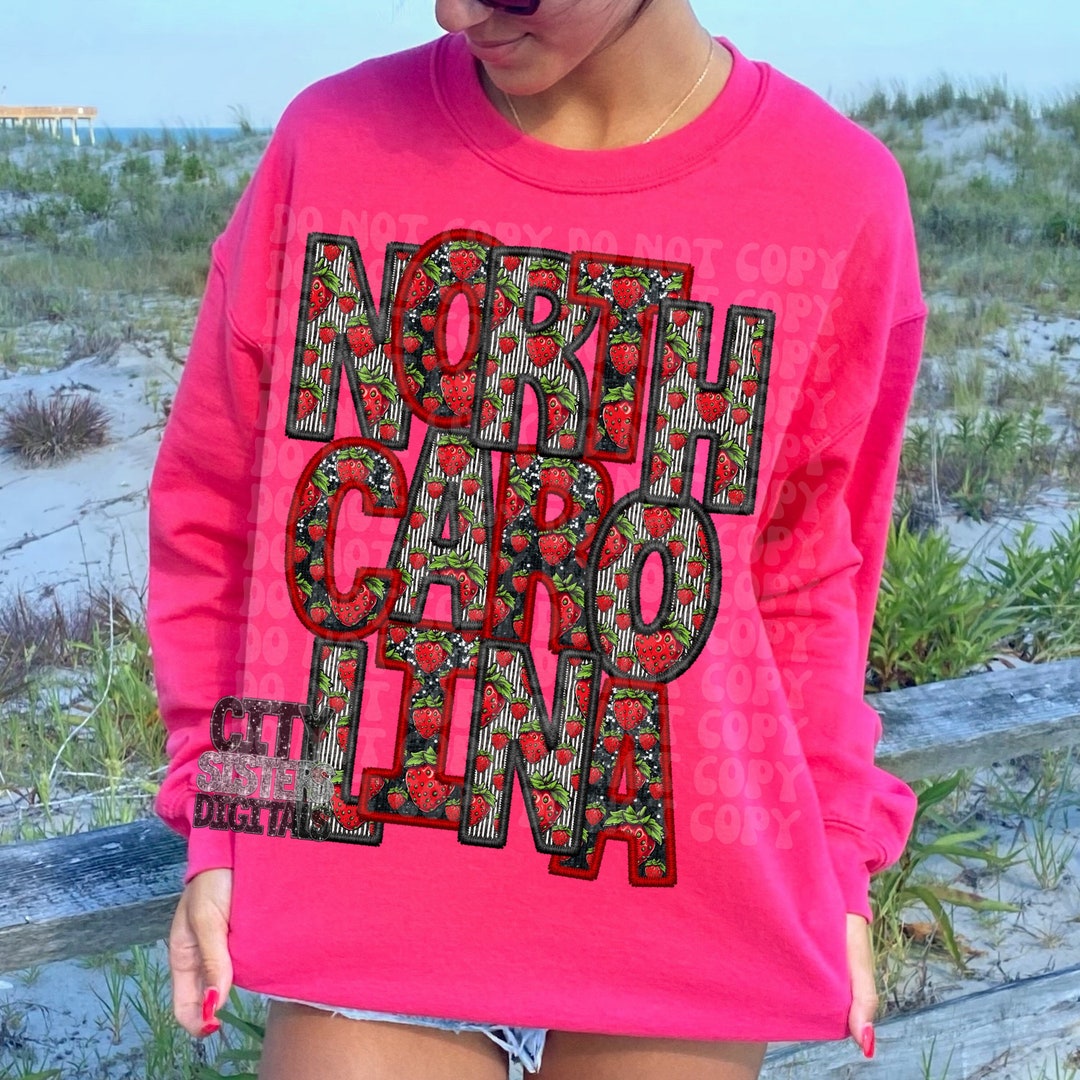 Glitter STRAWBERRY NORTH CAROLINA Png, North Carolina Digital Download ...