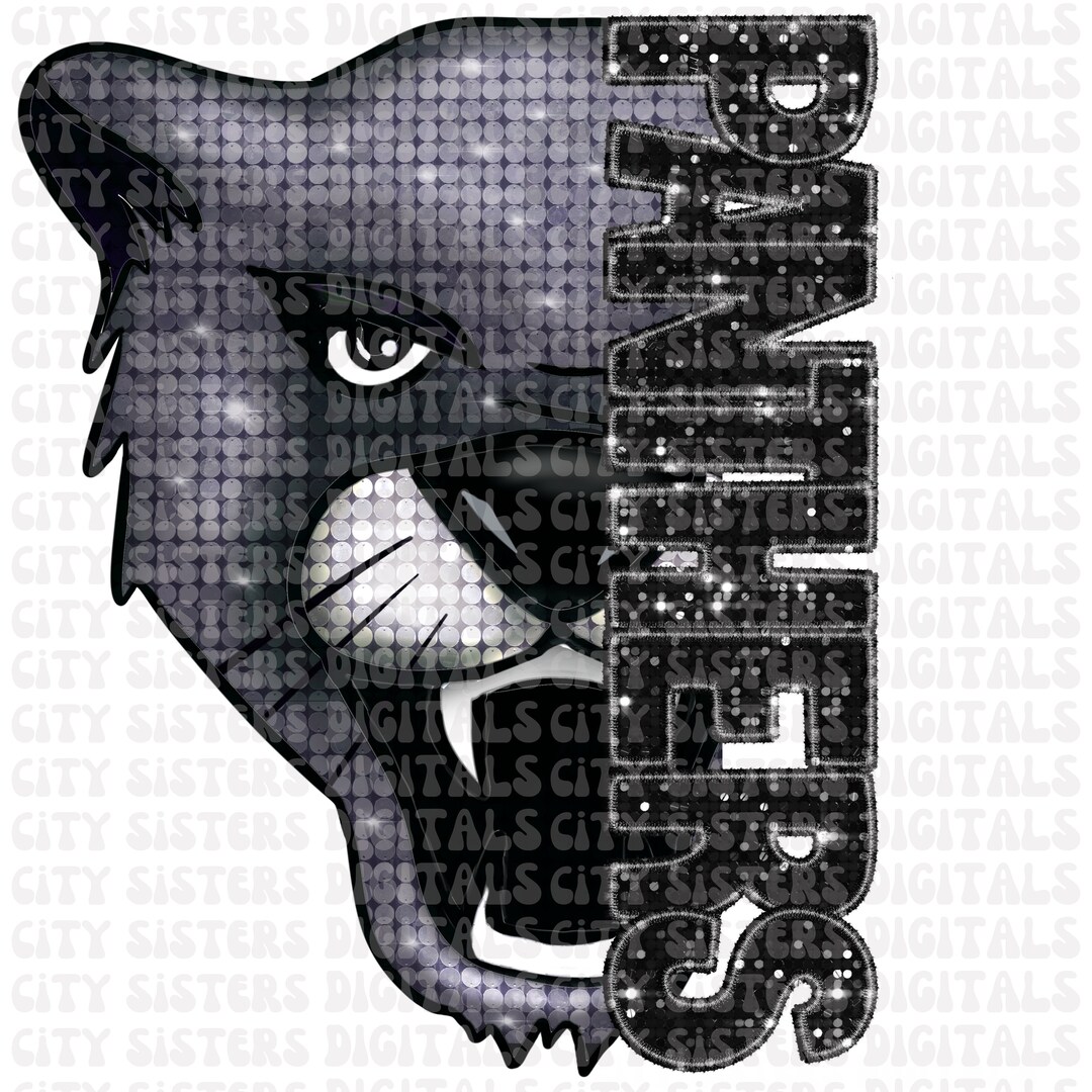 Panthers Mascot Faux Glitter PNG: School Spirit (digital Download) - Etsy