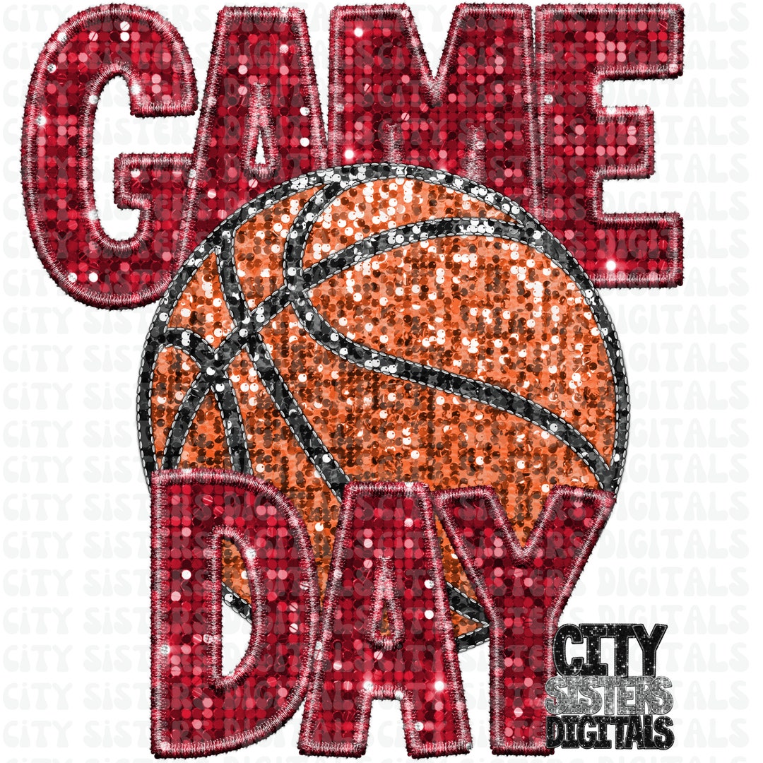 BASKETBALL GAME DAY Png, Faux Glitter Basketball Game Day Png ...