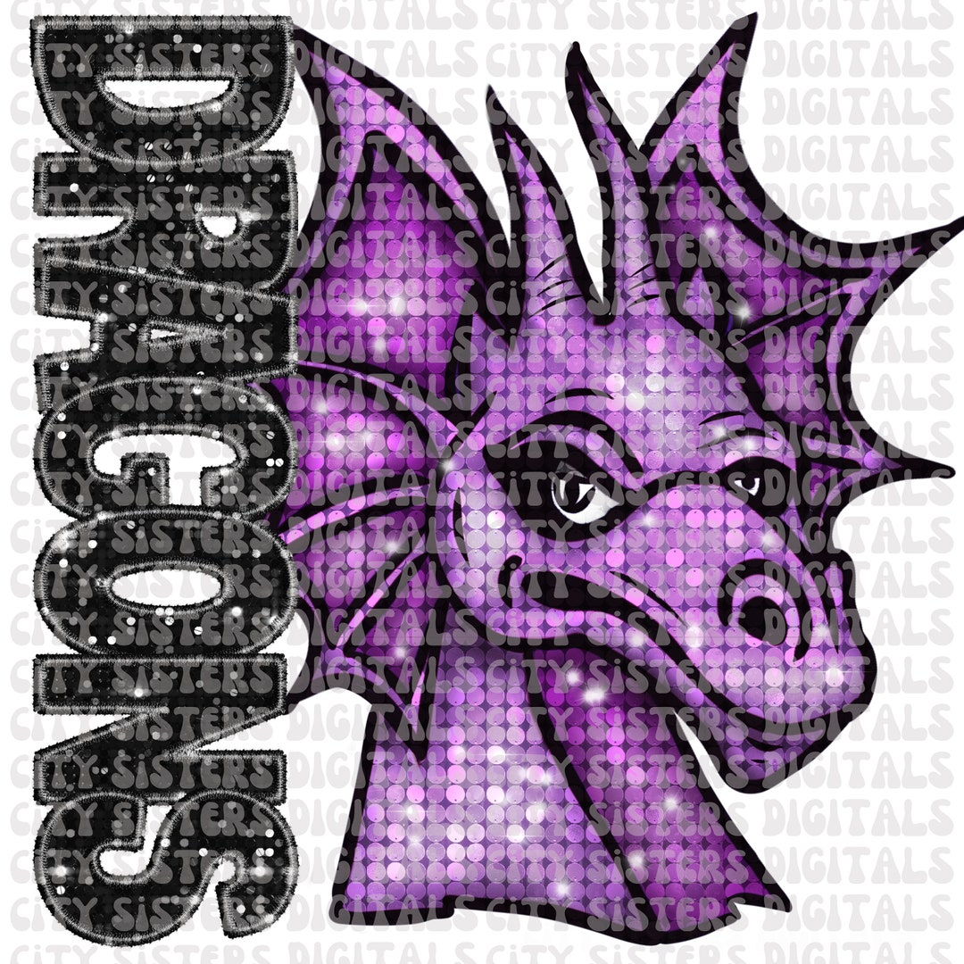 Dragons Mascot Faux Glitter PNG: School Spirit (digital Download) - Etsy