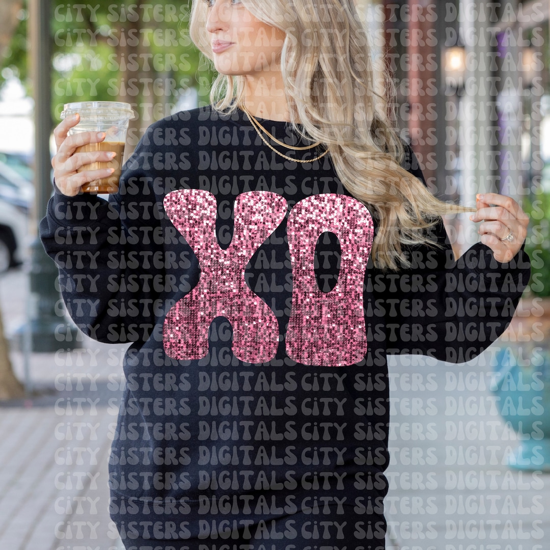 GLITTER XO Png, Faux Glitter Valentines Day, Purple Glitter Valentines ...