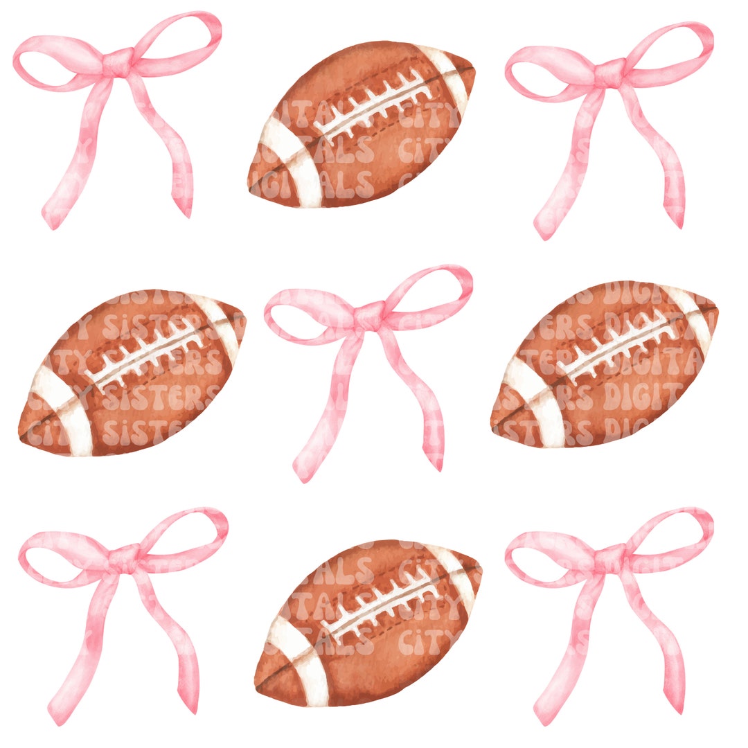 Coquette Football Bows PNG: Sports Graphic (digital Download) - Etsy