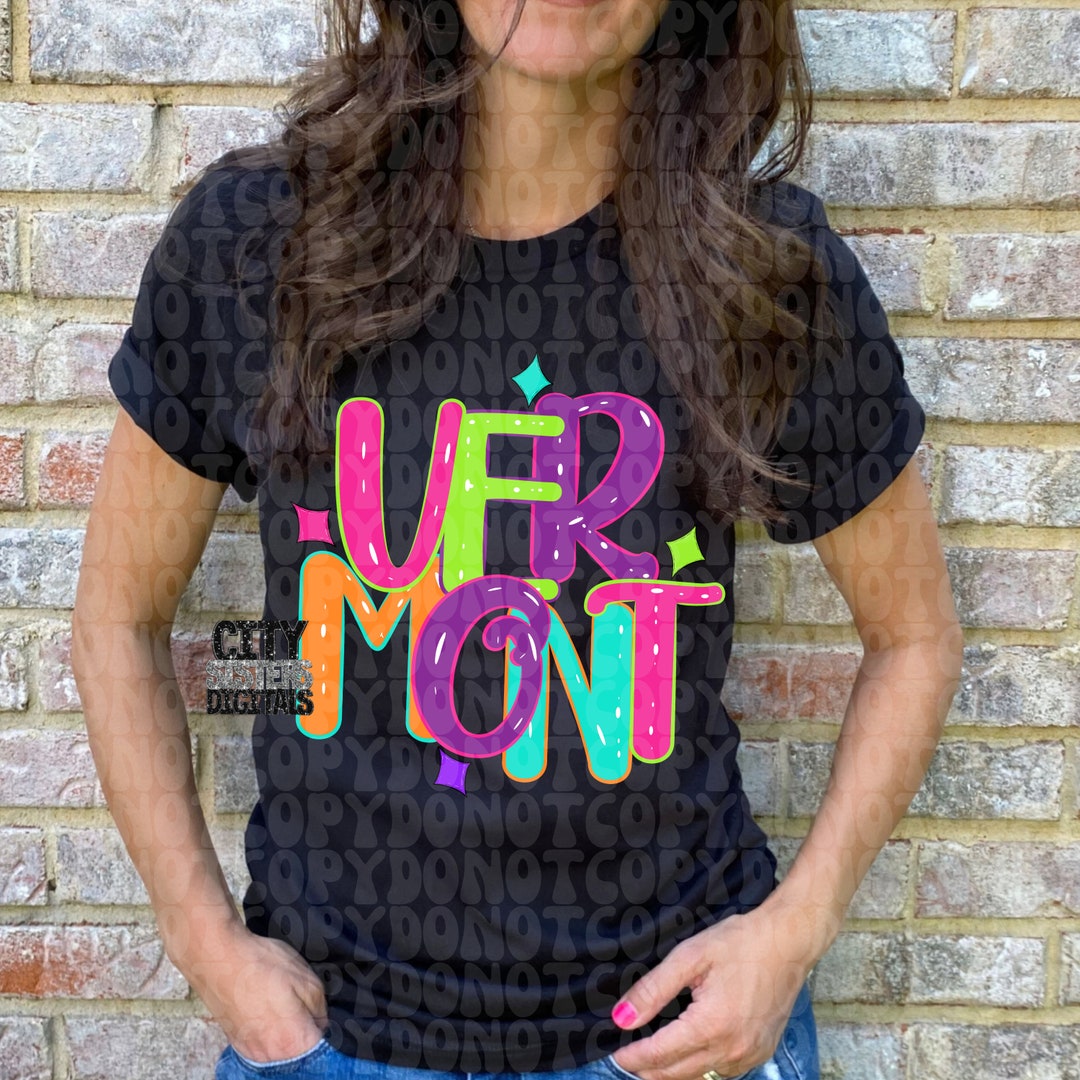 VERMONT Png, Neon Vermont Png, Bright Vermont Png, Retro Vermont Png ...