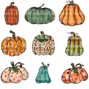 CUTE PUMPKINS Digital for Sublimation and Dtf Png, Fall Pumpkin Png ...