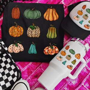 CUTE PUMPKINS Digital for Sublimation and Dtf Png, Fall Pumpkin Png ...