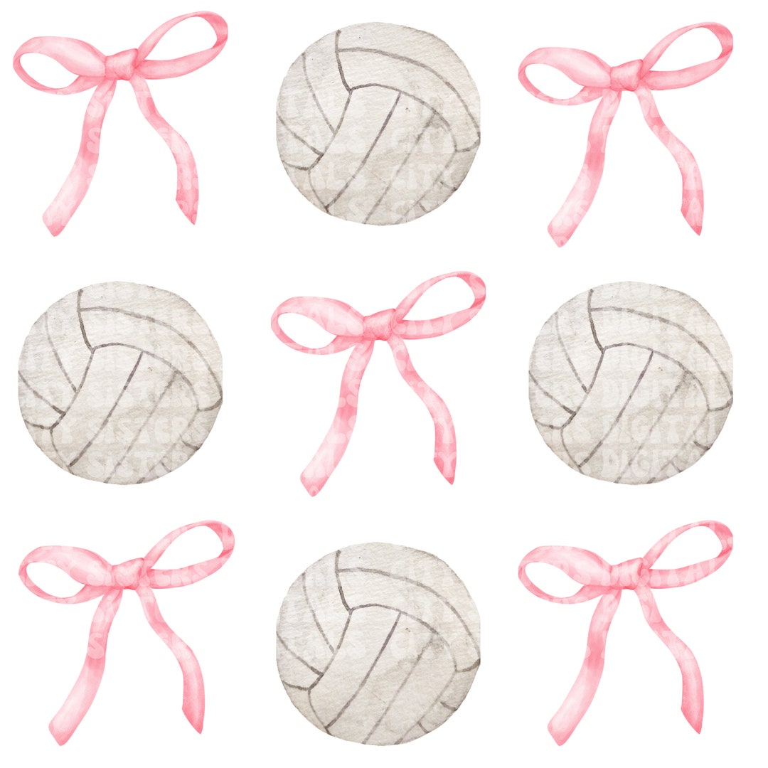 Coquette Volleyball Bows PNG: Sports Bow Design (digital Download) - Etsy