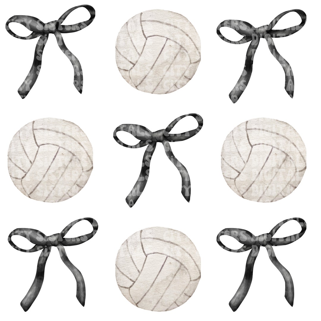 Coquette Volleyball Bows PNG: Sports Bow Design (digital Download) - Etsy