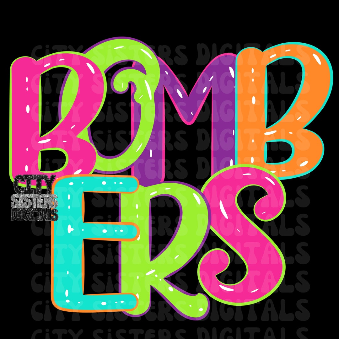 NEON BOMBERS Png, Bombers Digital for Sublimation and Dtf, Bright ...