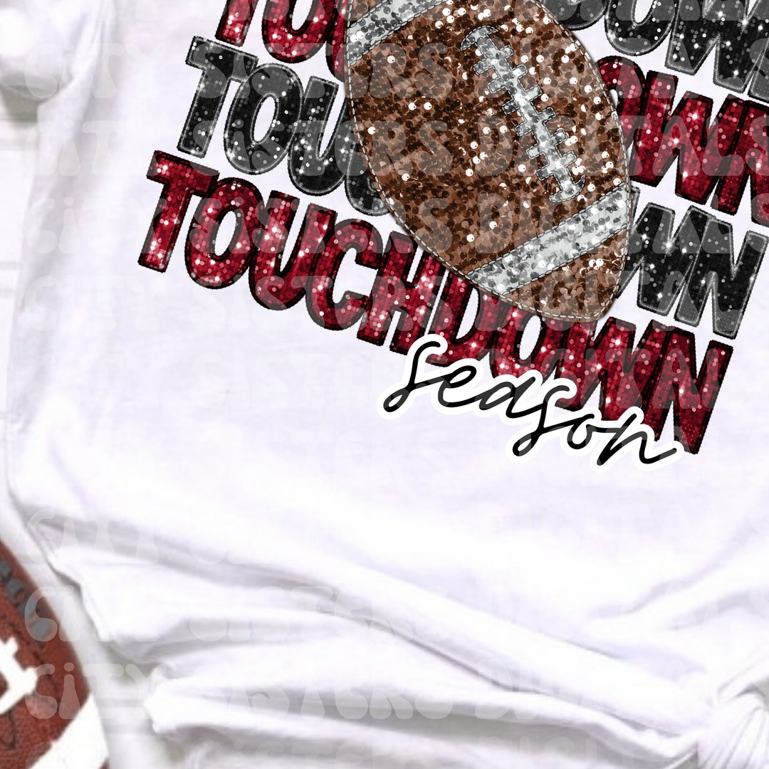 FOOTBALL TOUCHDOWN SEASON Glitter Maroon and Black, Cute Football Png ...