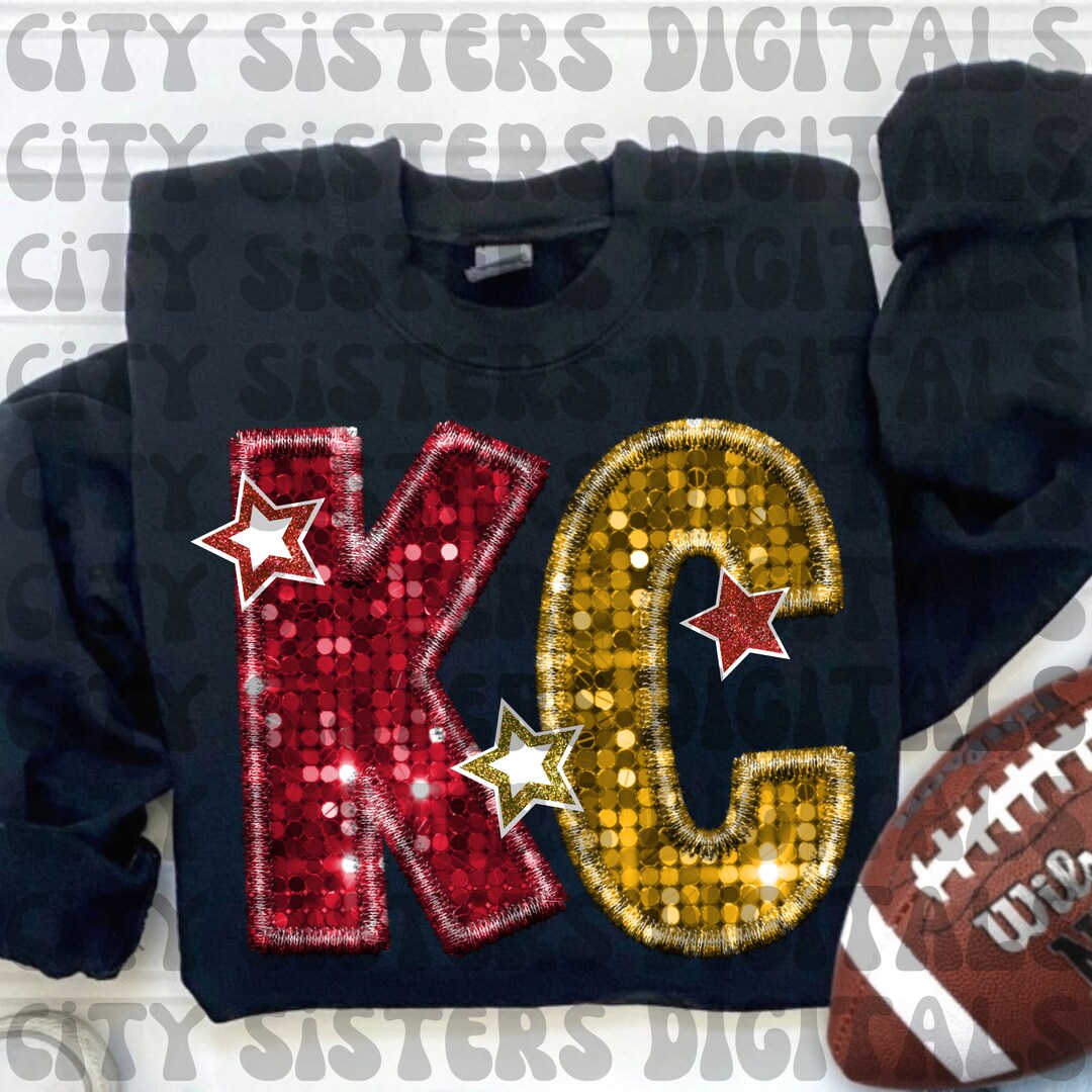 KANSAS CITY SEQUINS Red and Gold Faux Glitter Sequins Embroidery ...