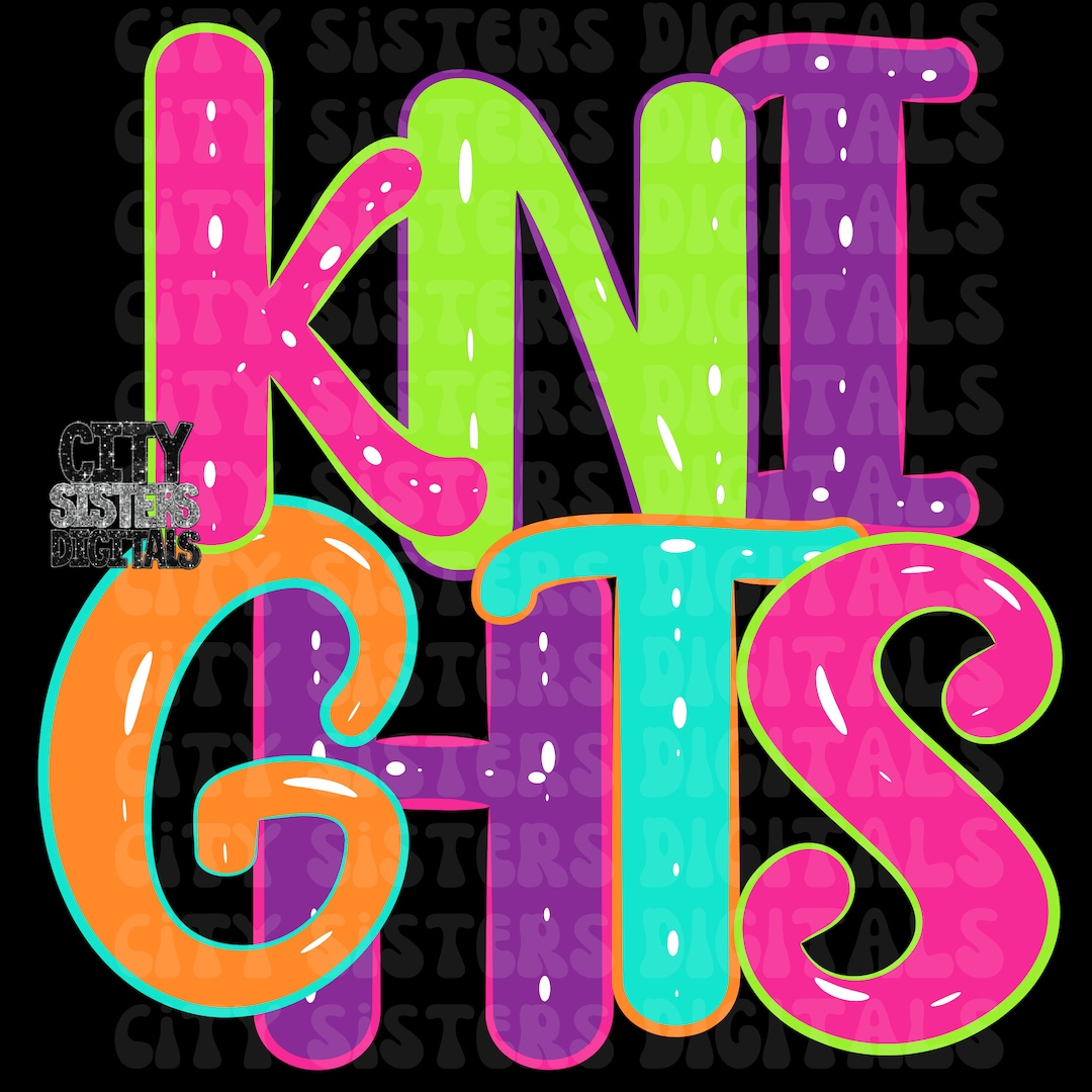 NEON KNIGHTS Png, Knights Digital for Sublimation and Dtf, Bright ...