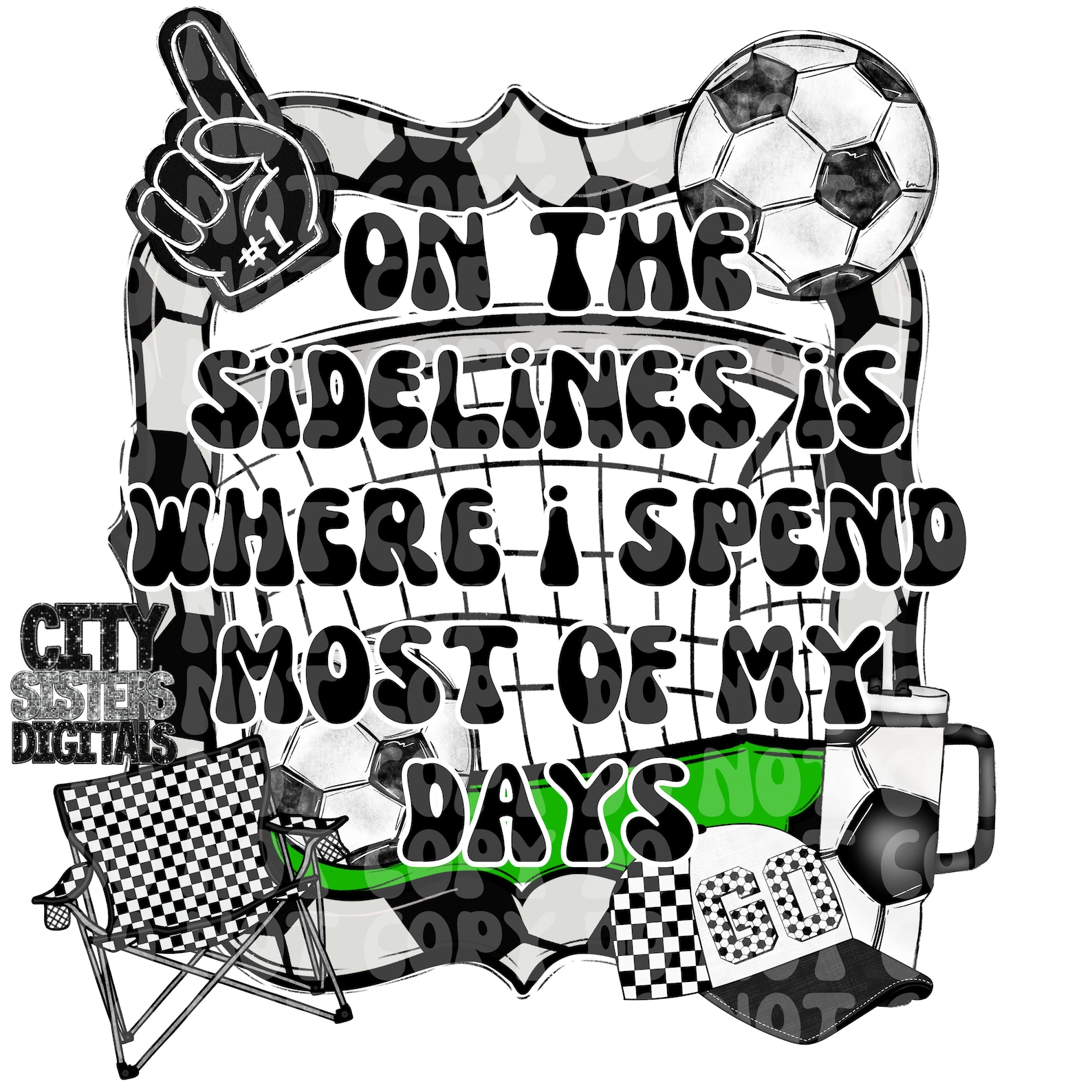 Soccer Mom PNG: Sidelines Design, Sublimation & DTF (digital File) - Etsy
