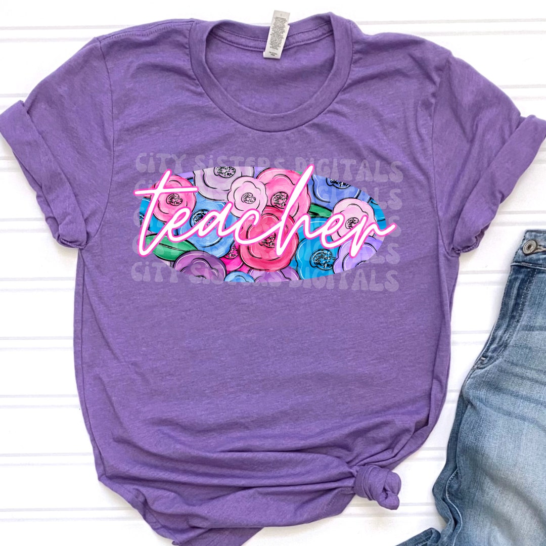 Teacher Png, Floral Teacher Png, Teacher Digital, Teacher Flowers Png ...