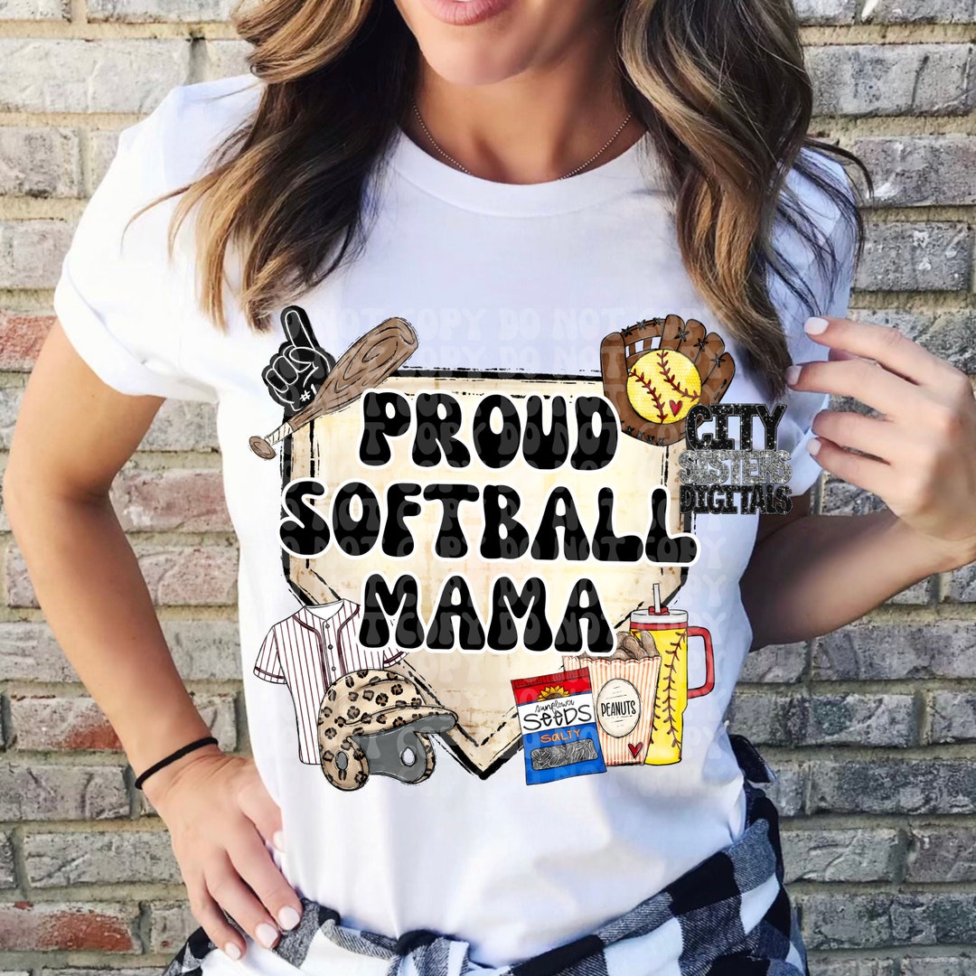 PROUD SOFTBALL MOM Png, Softball Png, Digital File for Sublimation and ...
