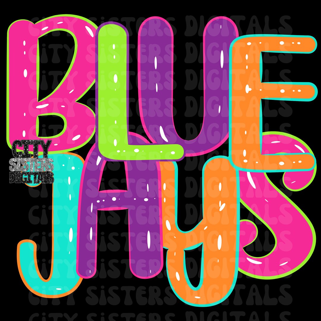 Neon Blue Jays PNG: Sublimation & DTF Digital Design - Etsy