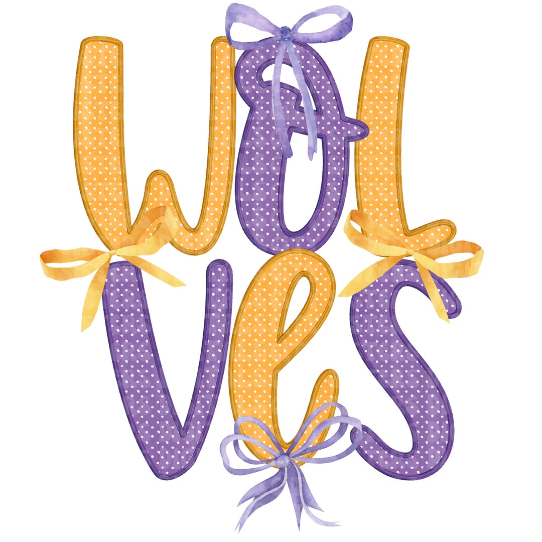 WOLVES Png, Wolves School Spirit Png, Wolves Team Spirit, Wolves Bow ...