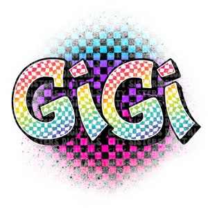 GIGI Png, Retro Gigi Png, Graffiti Font Gigi, 80's Gigi Png, Gigi ...