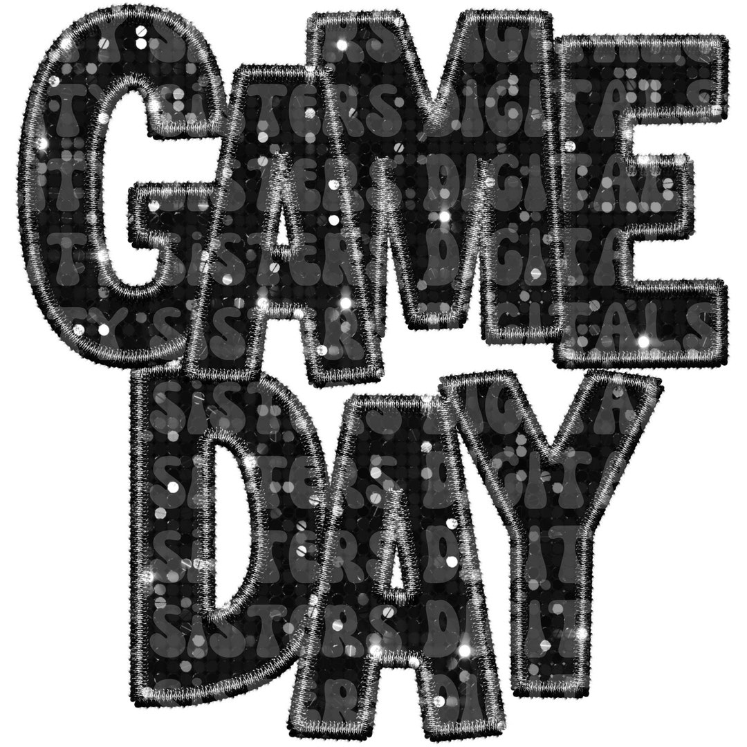 Game Day Glitter PNG: Faux Sequin Design (digital Download) - Etsy